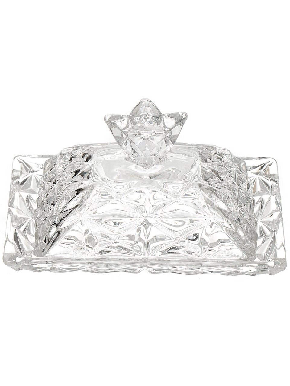 Масленка стеклянная FP02-2, прозрачная, 17х10х9,5 см, Китай, для хранения масла