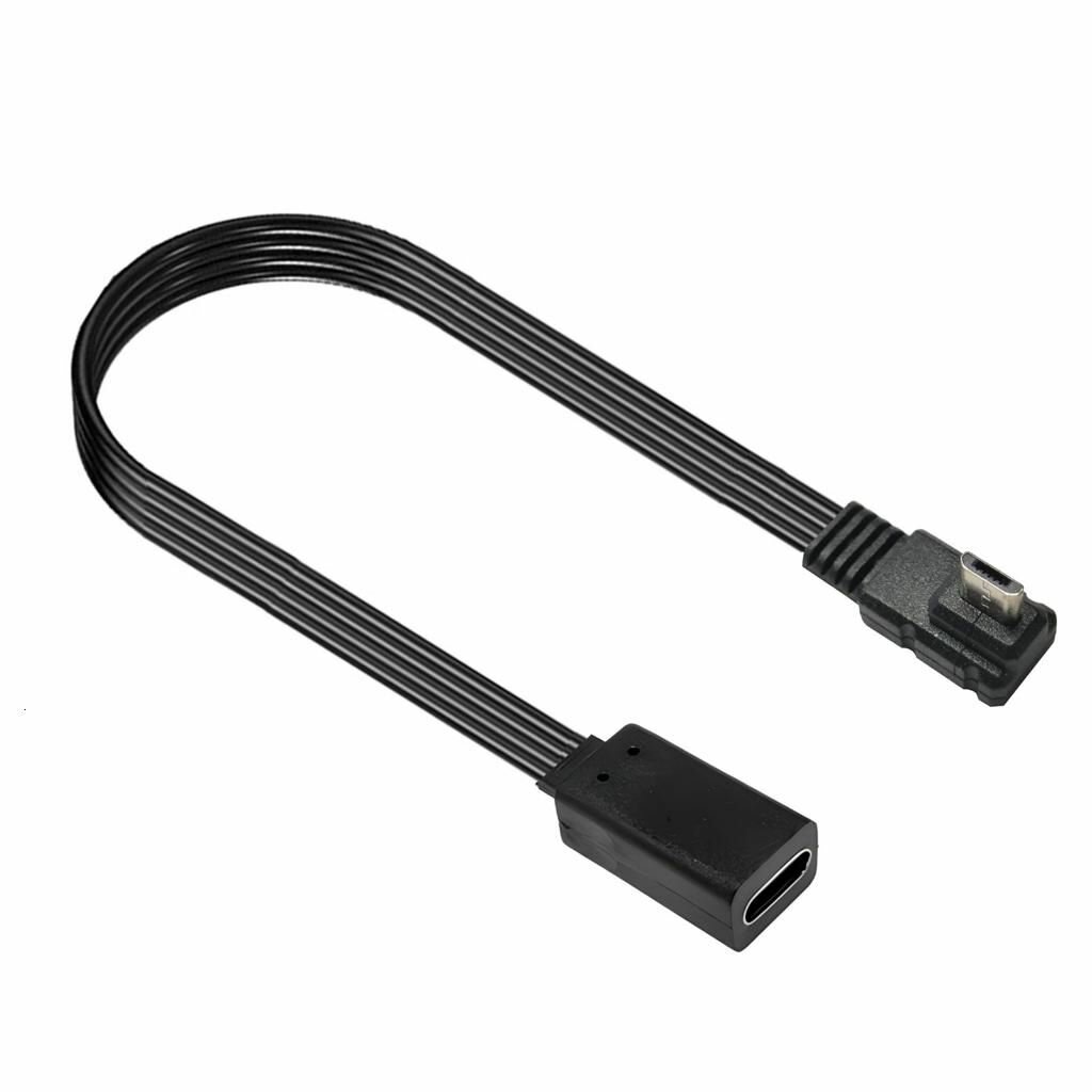Кабель Type C к Micro USB с угловыми разъемами для зарядки и синхронизации данных для камер, смартфонов, планшетов, 0.2m - От CF до V8RI