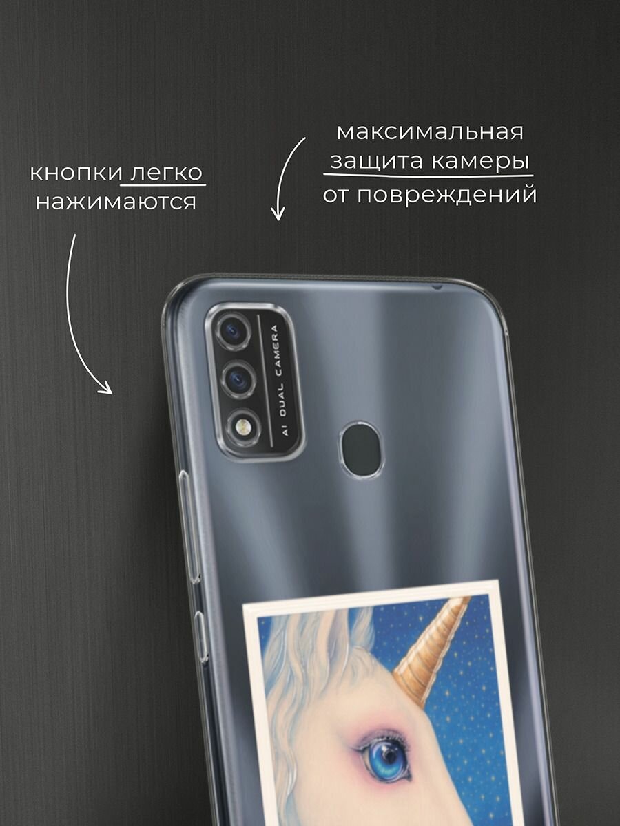 Чехол на Itel A48 / Ител А48 с принтом "Глаз единорога" — фото 1
