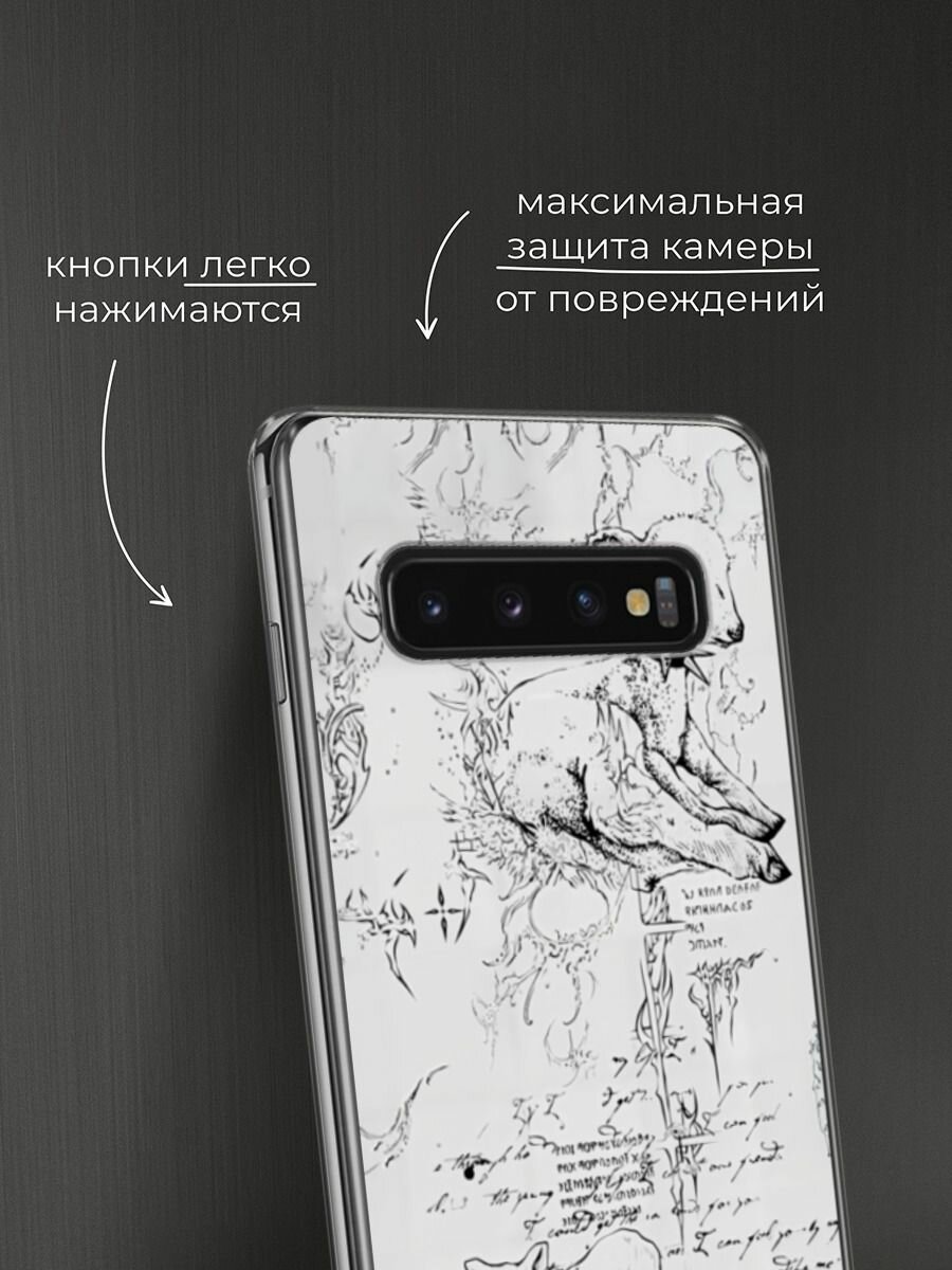 Чехол на Samsung Galaxy S10 + / Самсунг Галакси S10 Плюс с принтом "Готический ягненок" — фото 1
