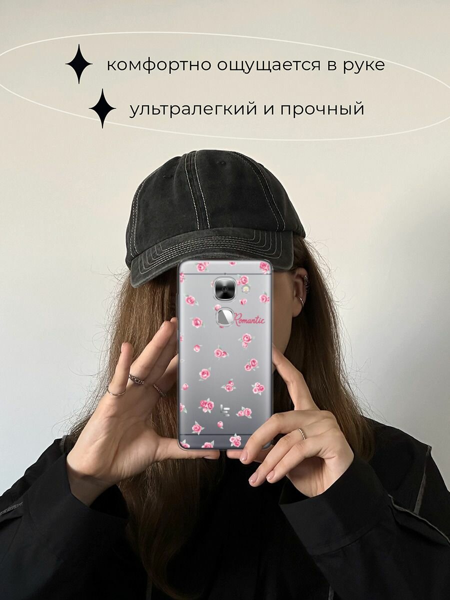 Чехол на LeEco Le 2/2 pro / Лееко Ле 2/2 про с принтом "Romantic 2", прозрачный — фото 1