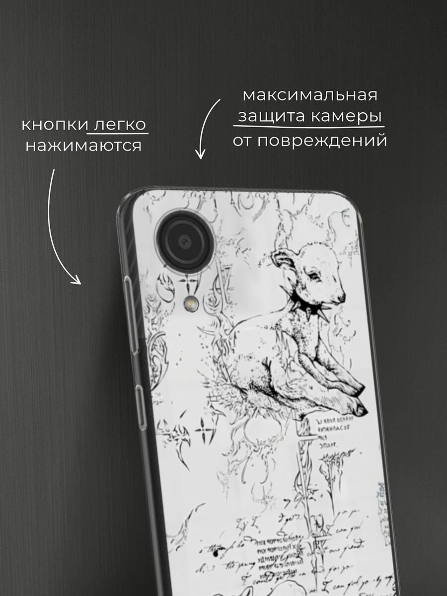 Чехол на Samsung Galaxy A03 Core / Самсунг Галакси А03 Core с принтом "Готический ягненок" — фото 1