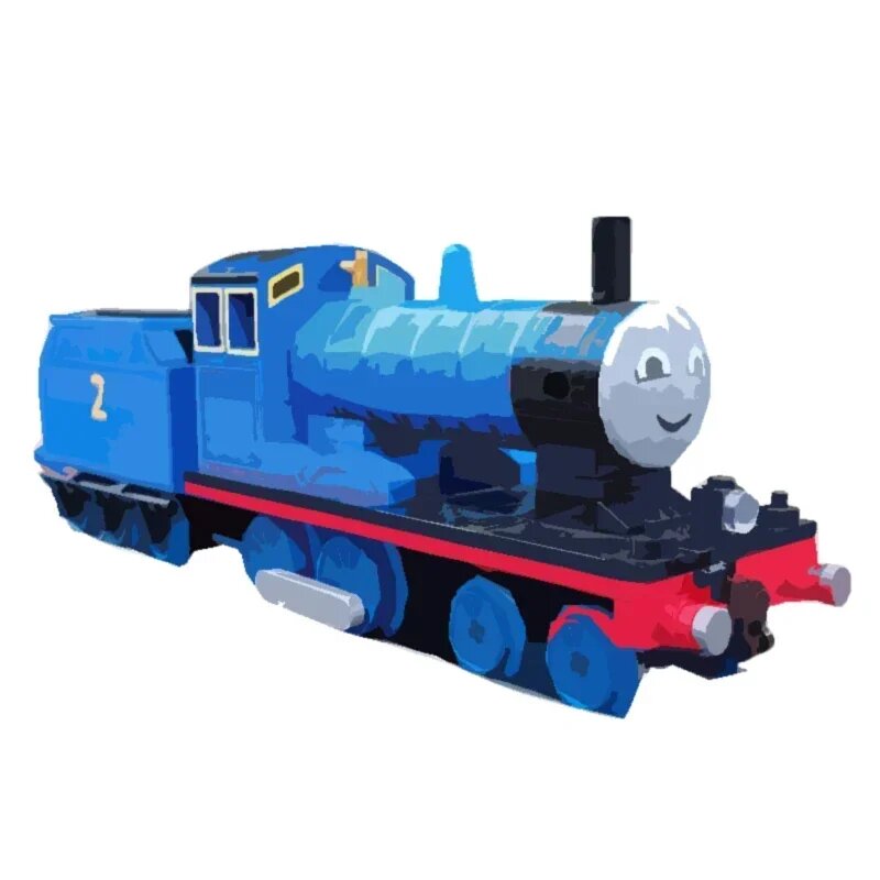 Паровоз Thomas из блоков MOC, Синий, P473-347PCS
