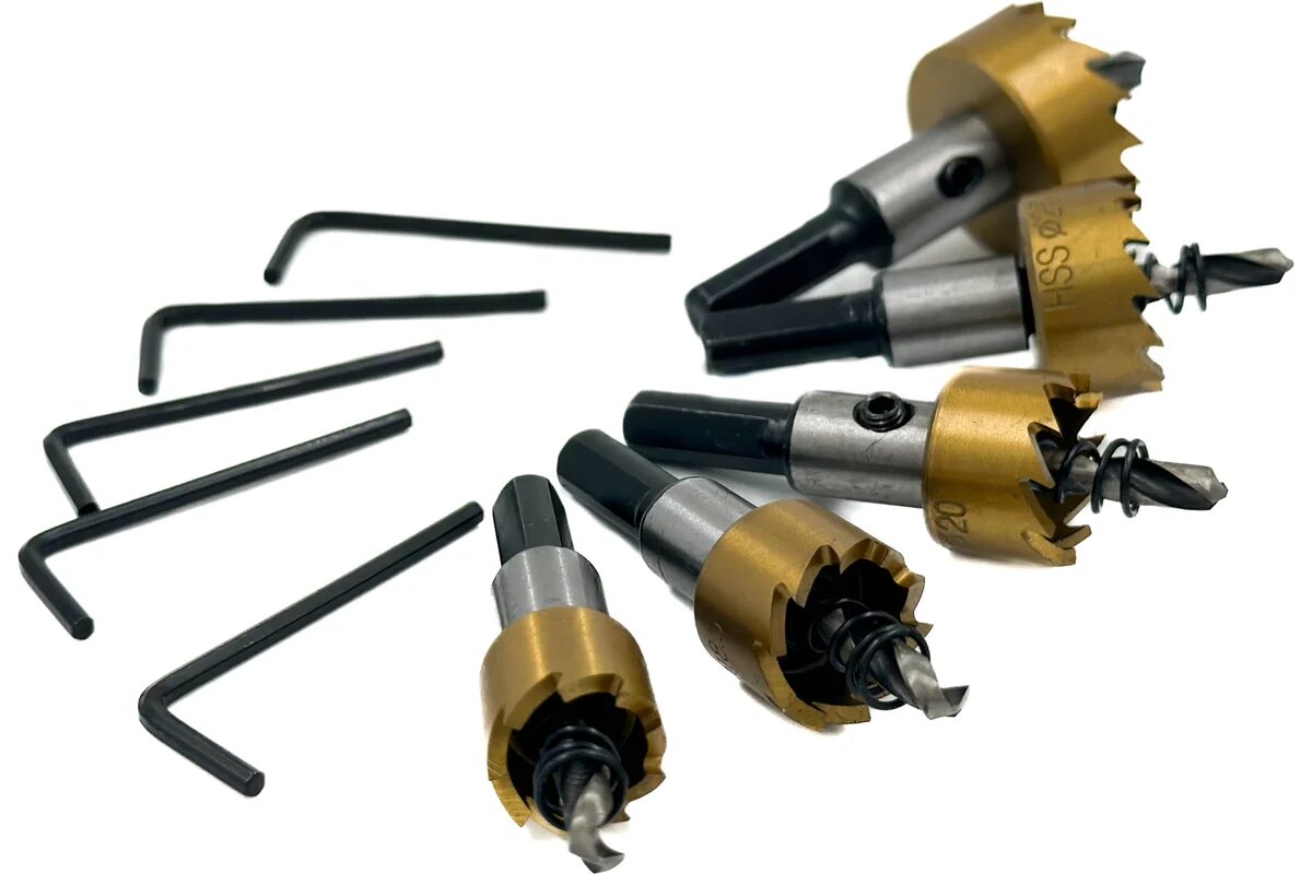 SKOLE K17 Набор цилиндрических HSS коронок по металлу 16-18.5-20-25-30 мм, 5 шт K17-163005