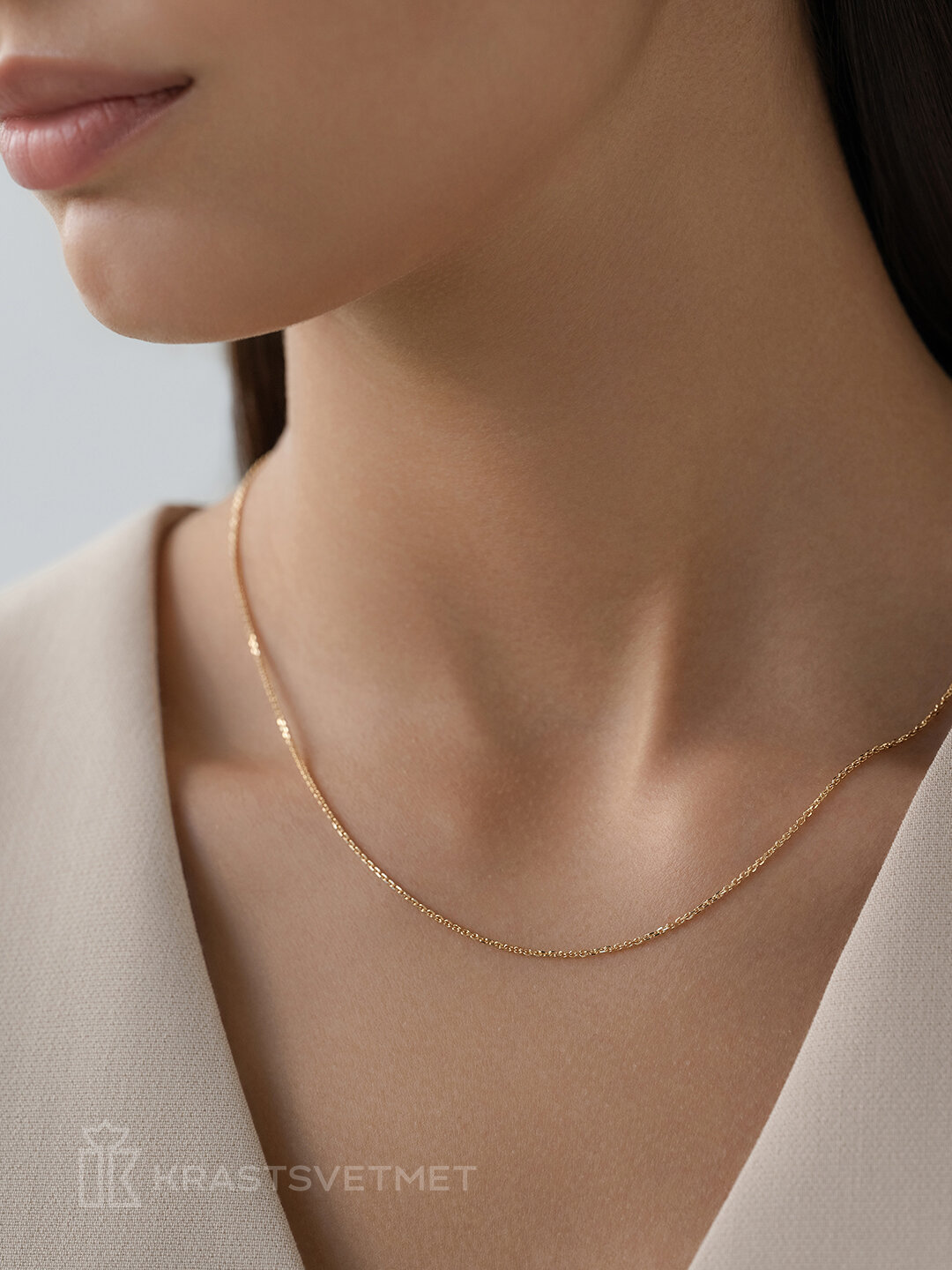 Цепь желтое золото, 750 проба