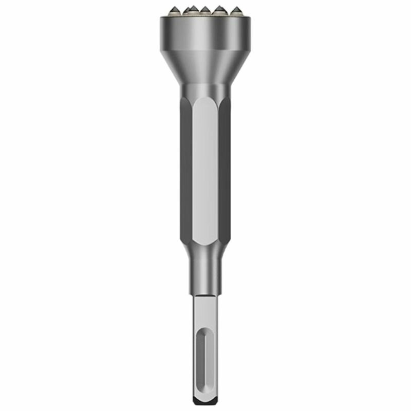 (1 шт.) Зубило-бучарда для отбойного молотка/перфоратора - квадратный хвостовик, твердосплавная бучарда 12 зубьев