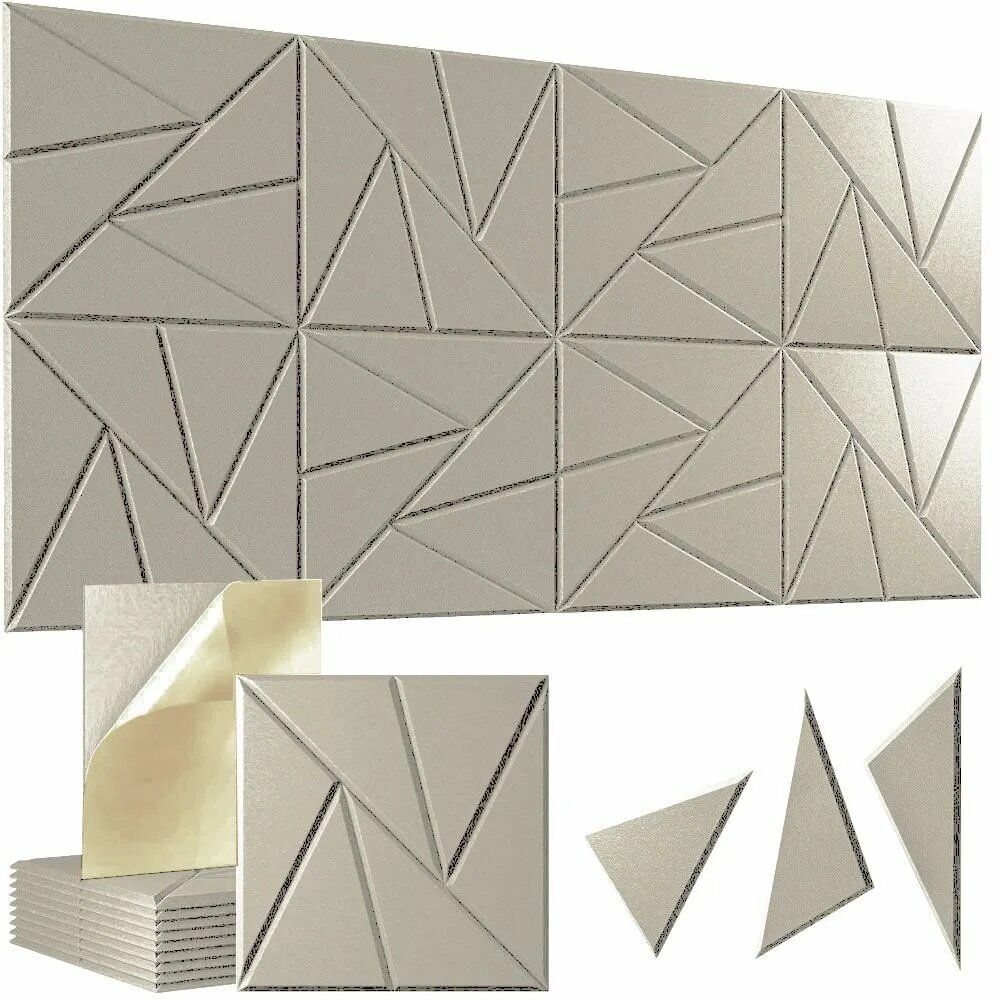 BEIYIN 12 шт. Полиэфирное волокно высокой плотности Звукоизоляционная панель 30x30x0.9cm