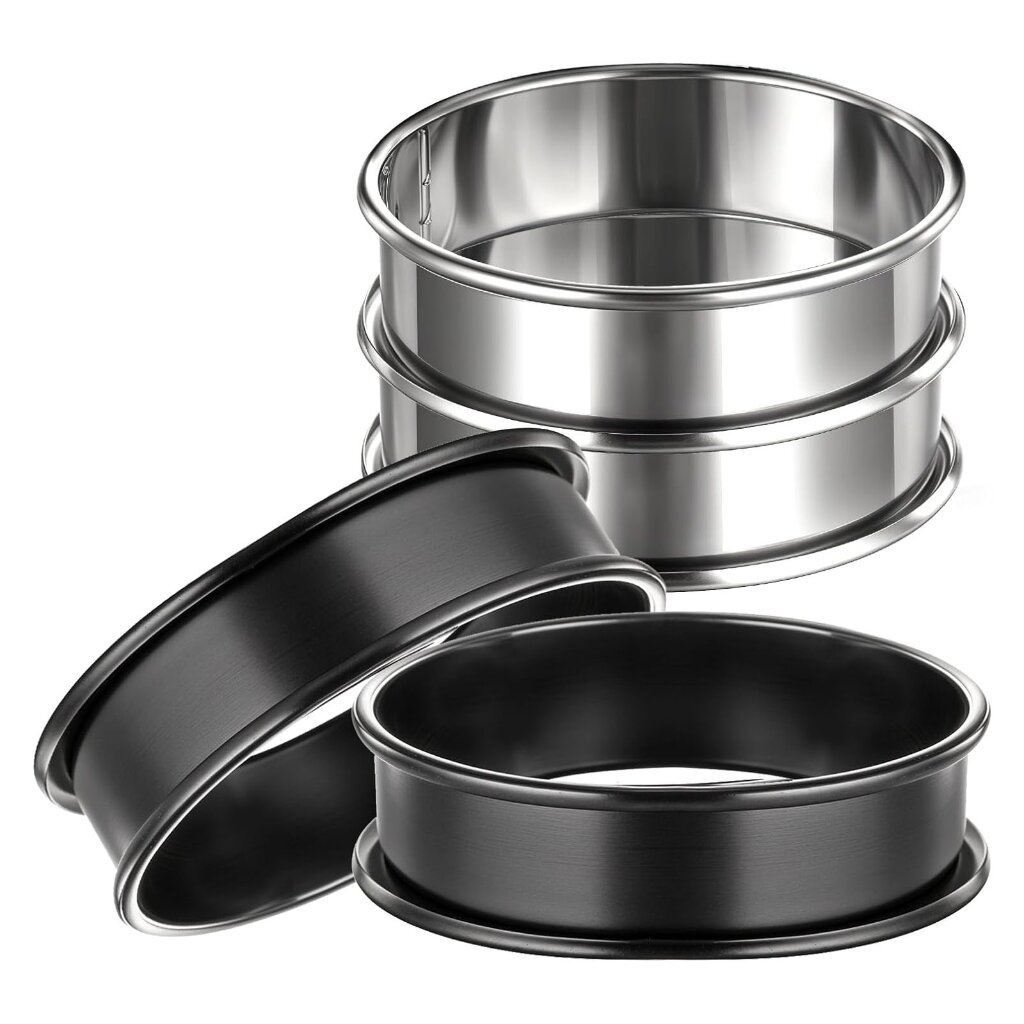 1 набор из 4 формочек для маффинов, круглый торт-башня, круг-башня, блинчик, круг для рисового торта, круг для мусса, круг для бисквитного торта