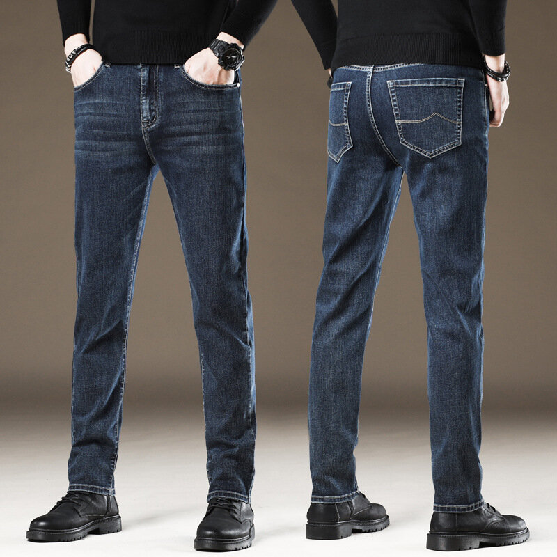 Мужские джинсы Чистый цвет / прямые B1, LI Mall талии_32