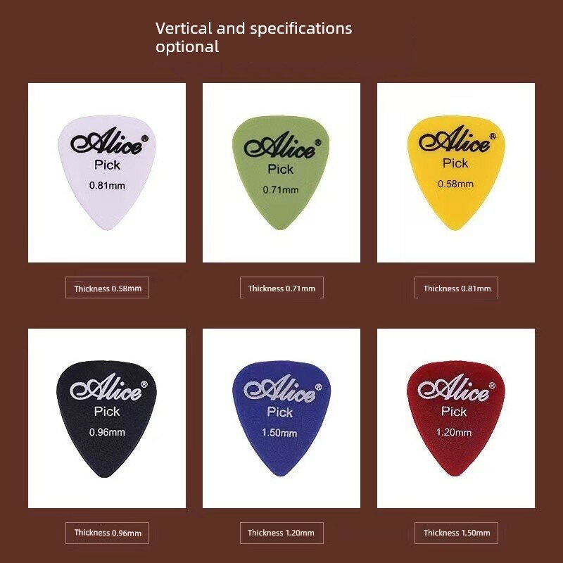 Оригинальные медиаторы 0.58/0.71/0.81/0.96/1.2/1.5 для гитары, укулеле и бас-гитары. Матовая поверхность — 6 толщин —