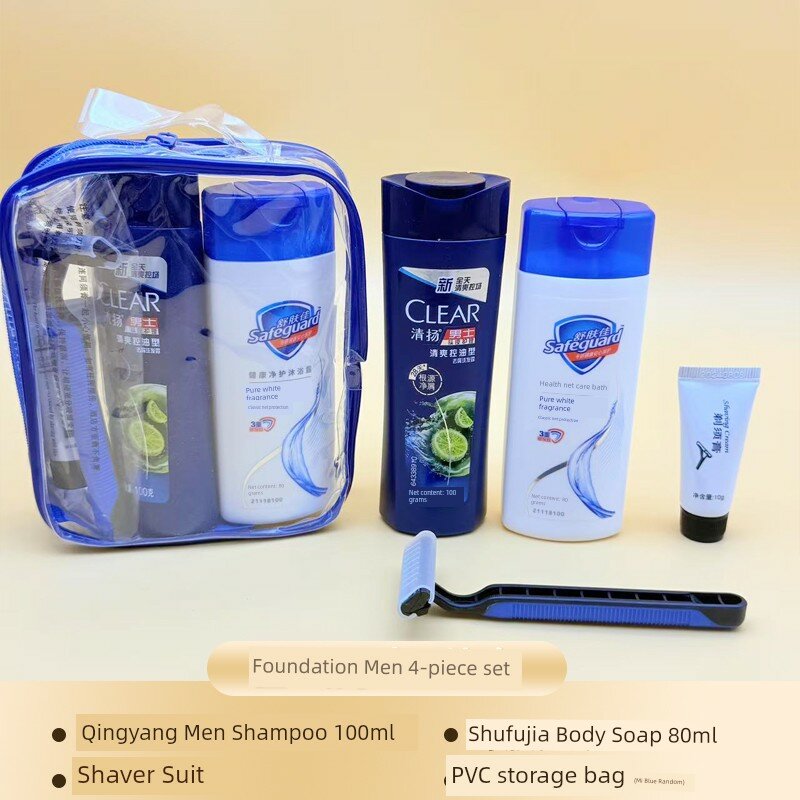 Дорожный набор туалетных принадлежностей: портативные пробники шампуня и геля для душа для мужчин и женщин, гостиничные