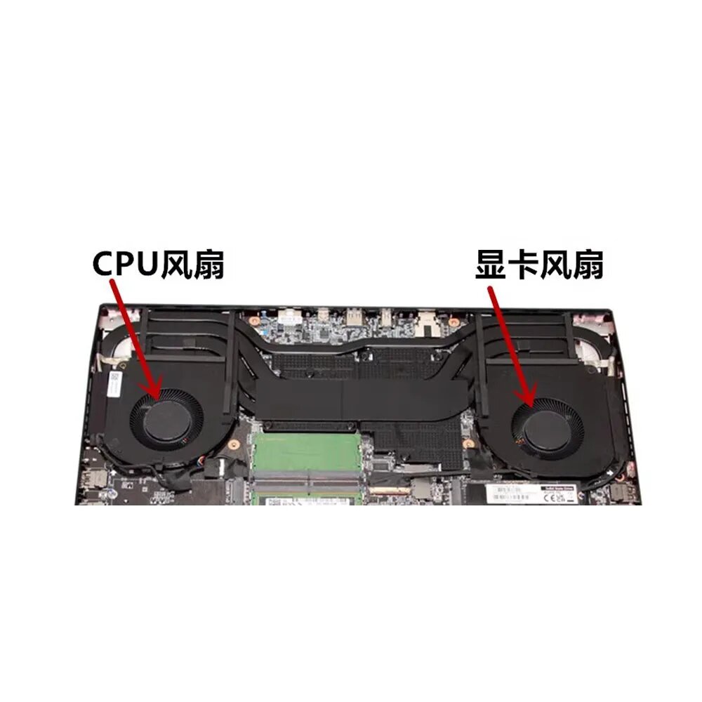 Вентилятор для ноутбука (CPU/GPU) для Gigabyte AORUS 15 (2023) X5LB X5LBMF-GPU, AORUS 15 9KF 9MF 9SF, AORUS 15 BKF BMF BSF, 4PIN DC12V