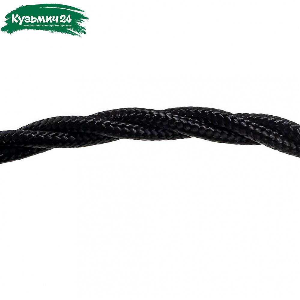 Провод витой Bironi B1-434-73, бытовой пугвнг-ls, 3х1.5 кв. мм, декоративный, черный матовый, длина 1 метр