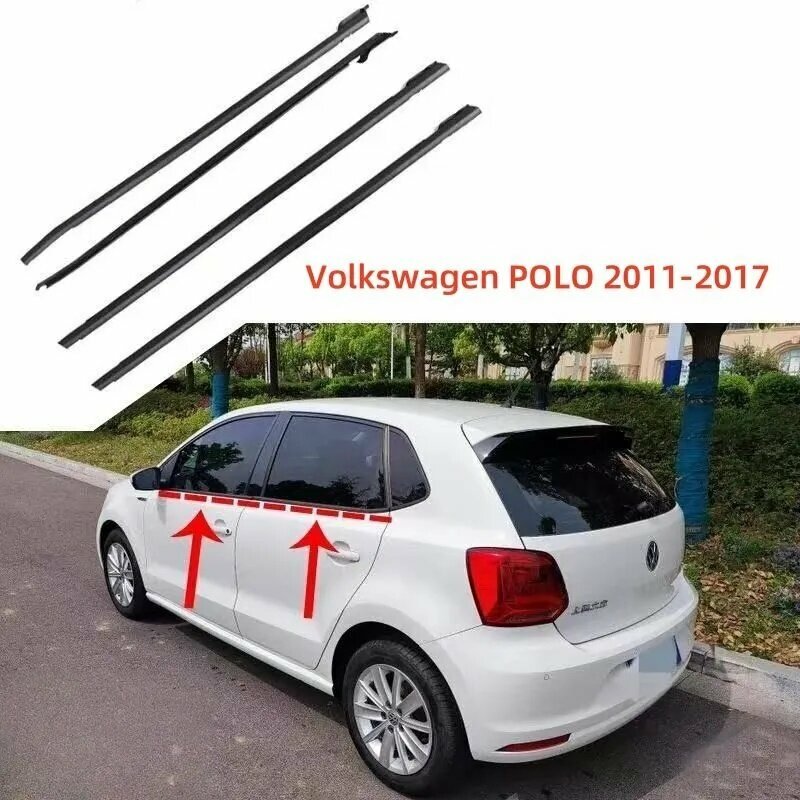 Комплект уплотнителей стекла двери внешний Volkswagen POLO 2011-2017 4 двери