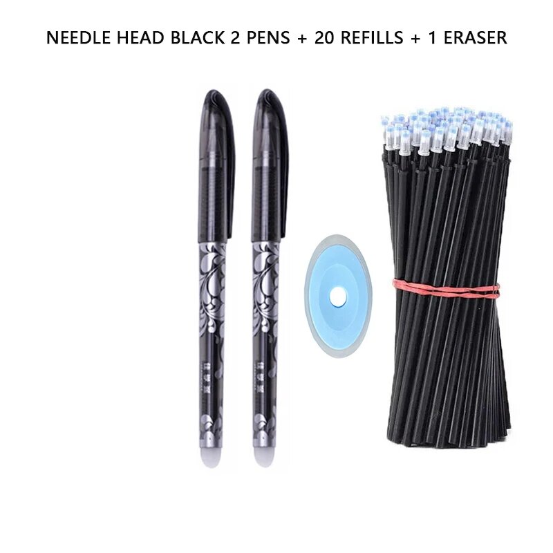 Hopk стираемые гелевые ручки 0,5 мм синие/черные Черный, black 23pcs set