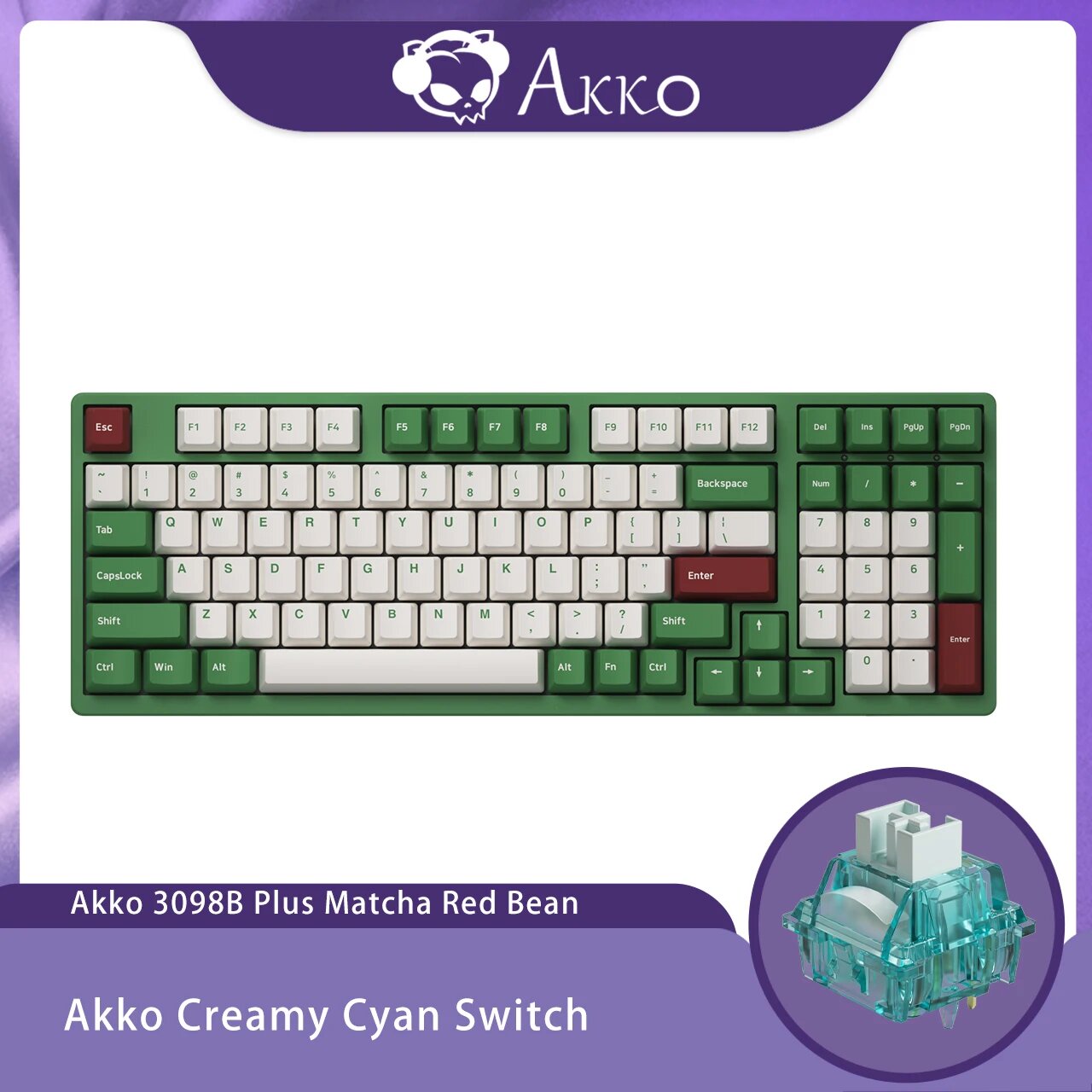 Akko 3098B Plus Matcha Red Bean Механическая клавиатура 2