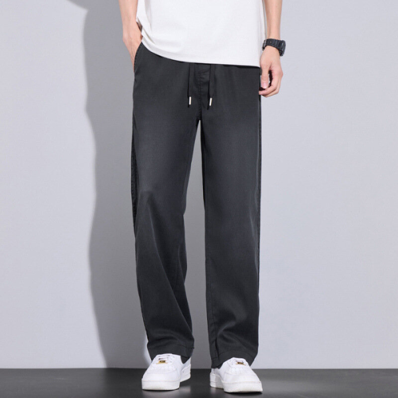 Слим тапер джинсы Rong Джинсы мужские широкие прямой крой стильные модные комфортные универсальные длинные брюки, Размер_4XL