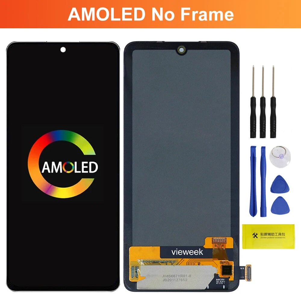 AMOLED-экран для Xiaomi Redmi Note 12 Pro 4G 2209116 АГ 2209116 AG ЖК-дисплей с сенсорным экраном в сборе для Redmi Note 12 Pro 4G AMOLED No Frame