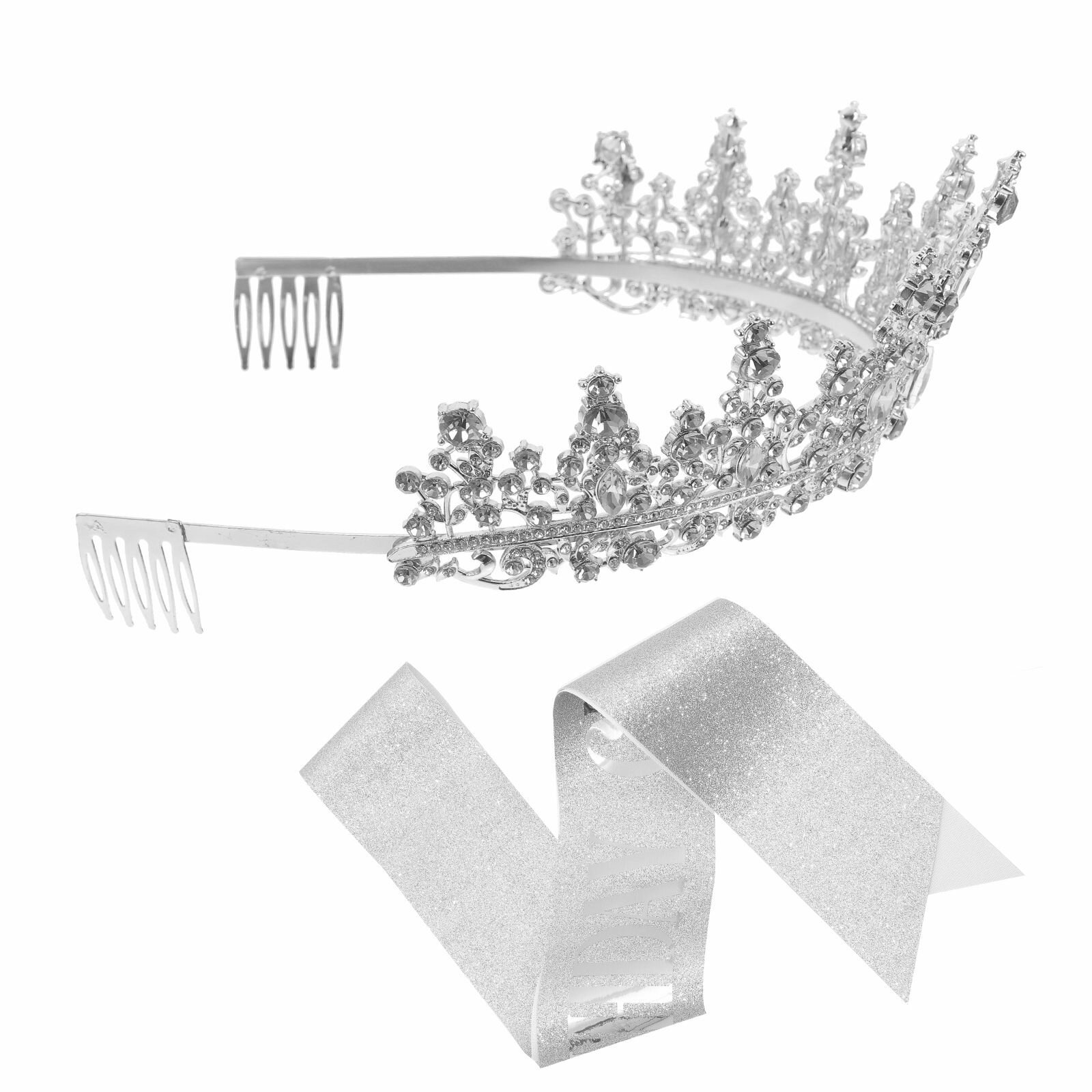 Изделие из металла и кристаллов: корона для торжеств, диаметр 16.5 см, высота 7 см