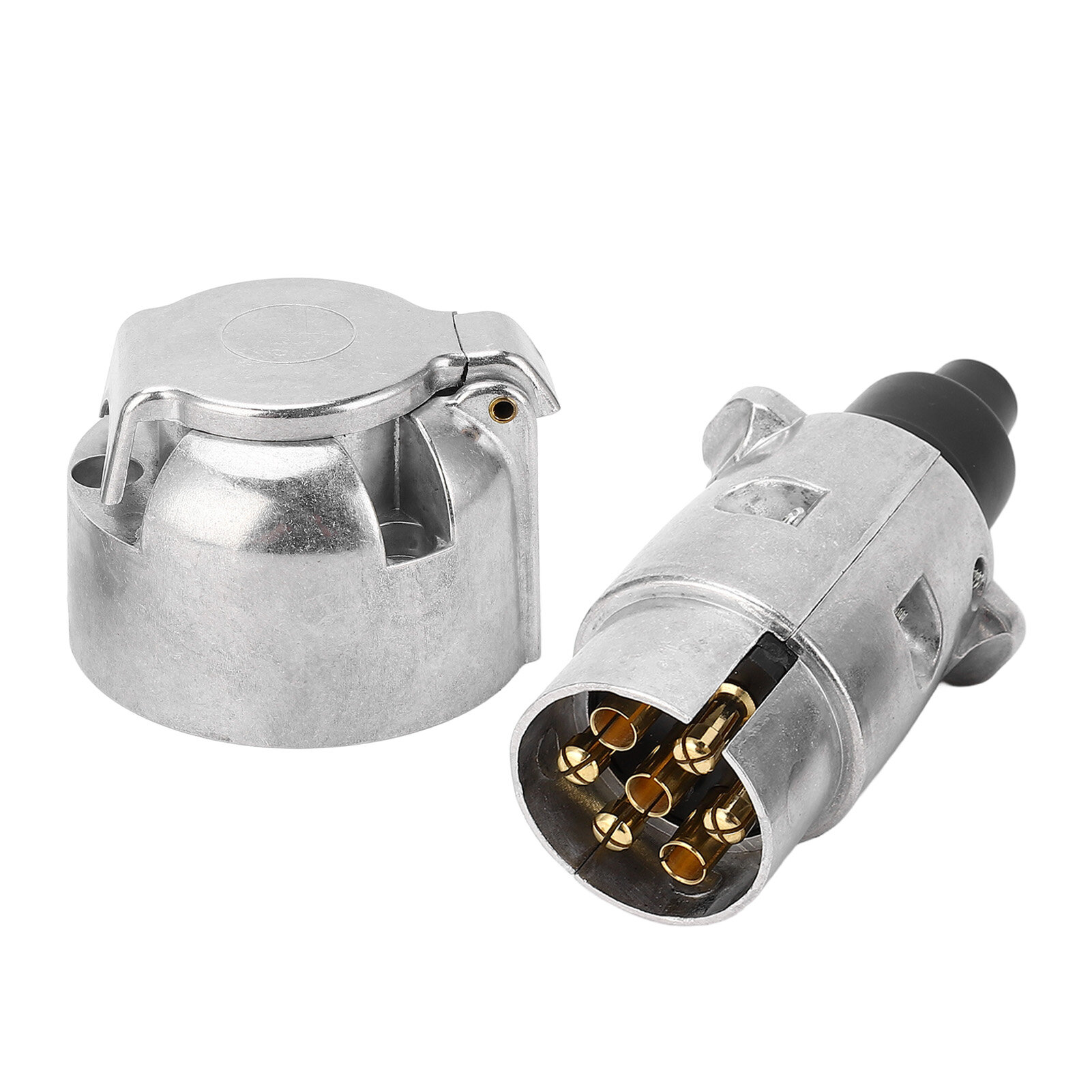 12 В 7-контактная розетка для прицепа, европейский стандарт, алюминиевый адаптер для прицепа, разъем для лодки RV, 12 В, 7-контактный