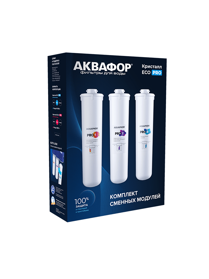 Комплект сменных модулей для Аквафор ECO Pro ( Pro1-Pro2-ProB )