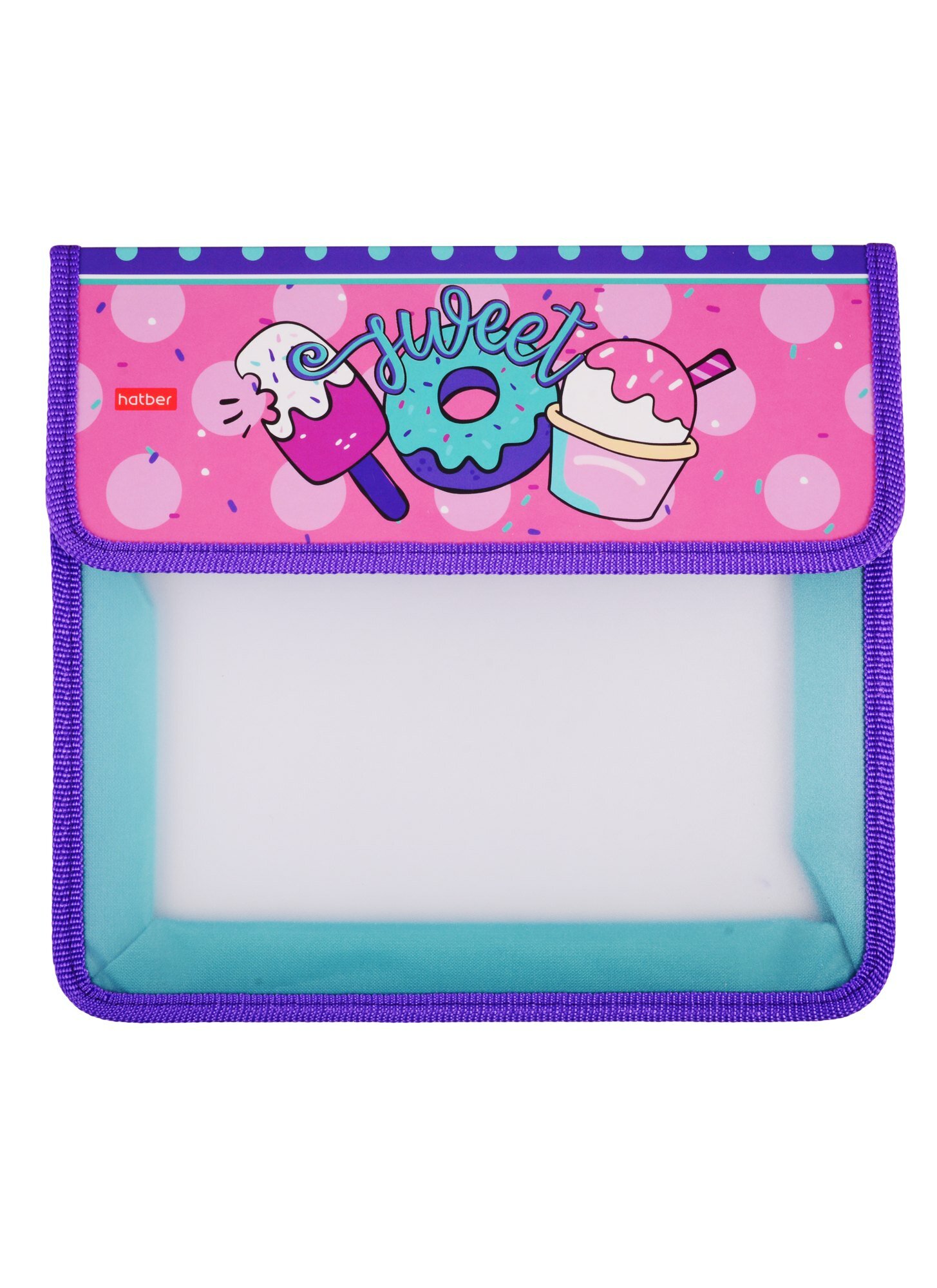Папка для тетрадей А5 Sweets липучка, Hatber