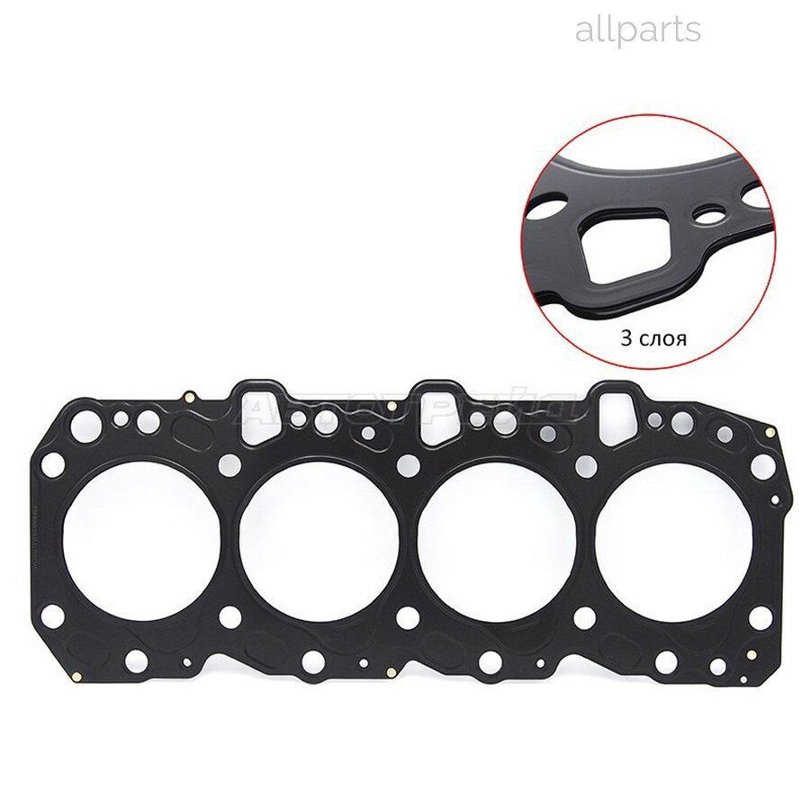 SAT ST-11115-67050-01-S Прокладка ГБЦ TOYOTA 4RUNNER/HIACE/HILUX/SURF/LAND CRUISER 1KZ-TE 93- (MARK 1) (металл)