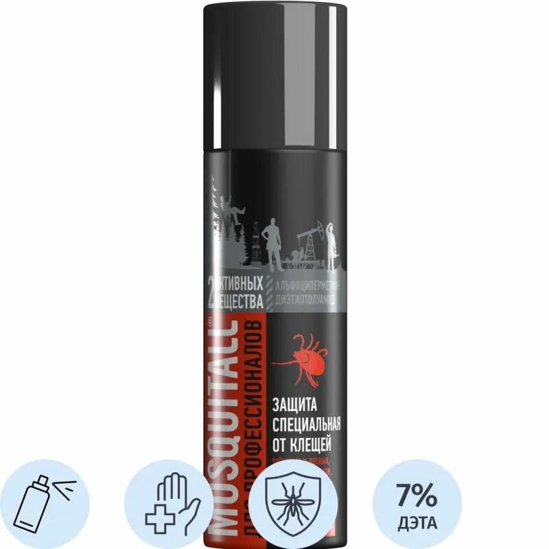Спрей репеллентный MOSQUITALL Специальная защита от клещей, 200 мл