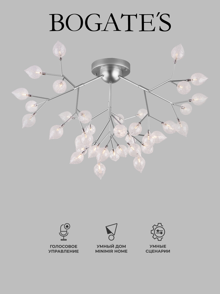 Умная люстра / Потолочный светильник с управлением по WI-FI Bogate's Boccio 548 Smart Умный дом, цвет серебро, IP20