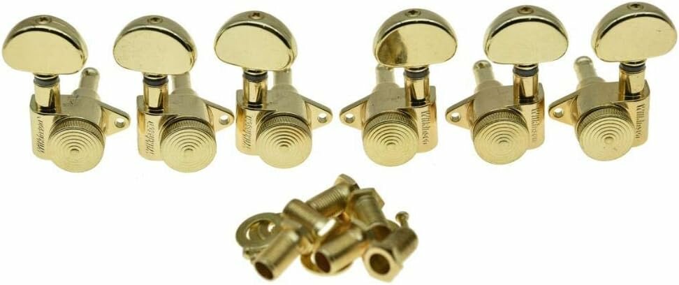 Запирающиеся тюнеры Wilkinson 3x3 ROTO Style, полноразмерные для гитары, ключи настройки, колки Les Paul или акустических гитар, золотые