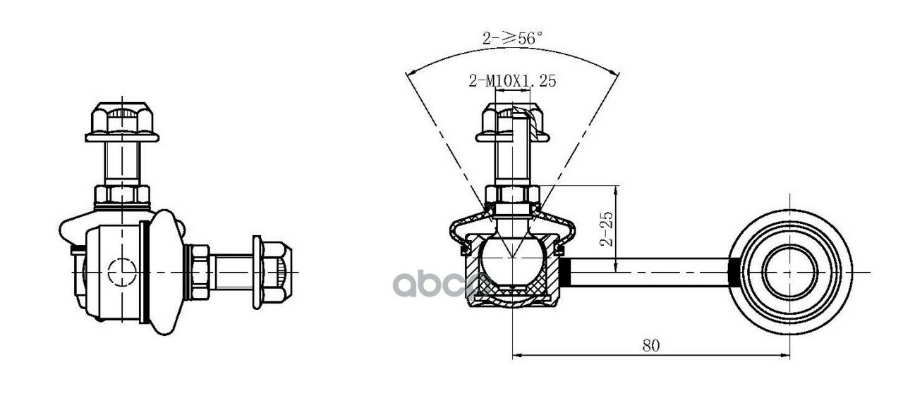 Тяга стабилизатора задн. подв. R S&K арт. SKSL2044