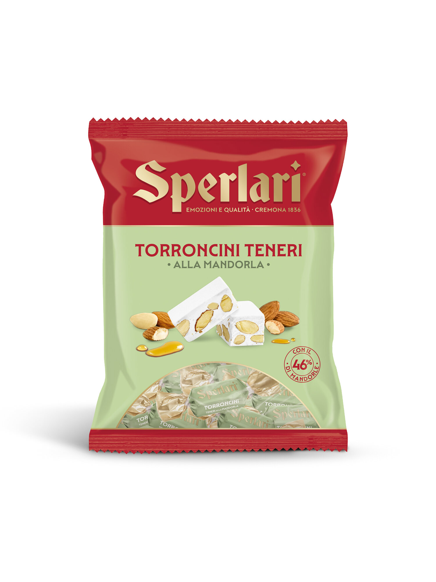 Конфеты Sperlari TORRONCINI из нежной нуги с миндалем, Италия, 117г
