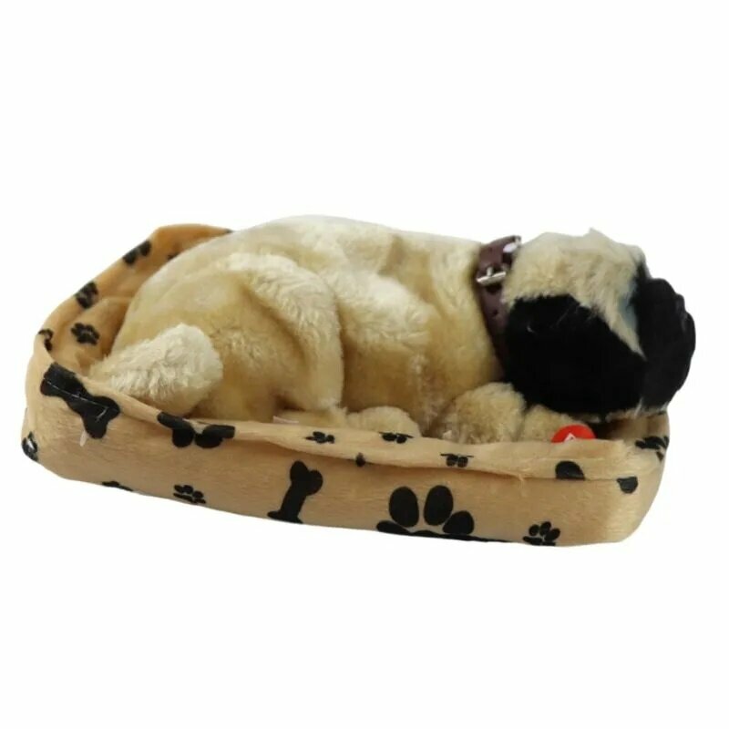 Симпатичный имитационный щенок, который может дышать и храпеть, мопс