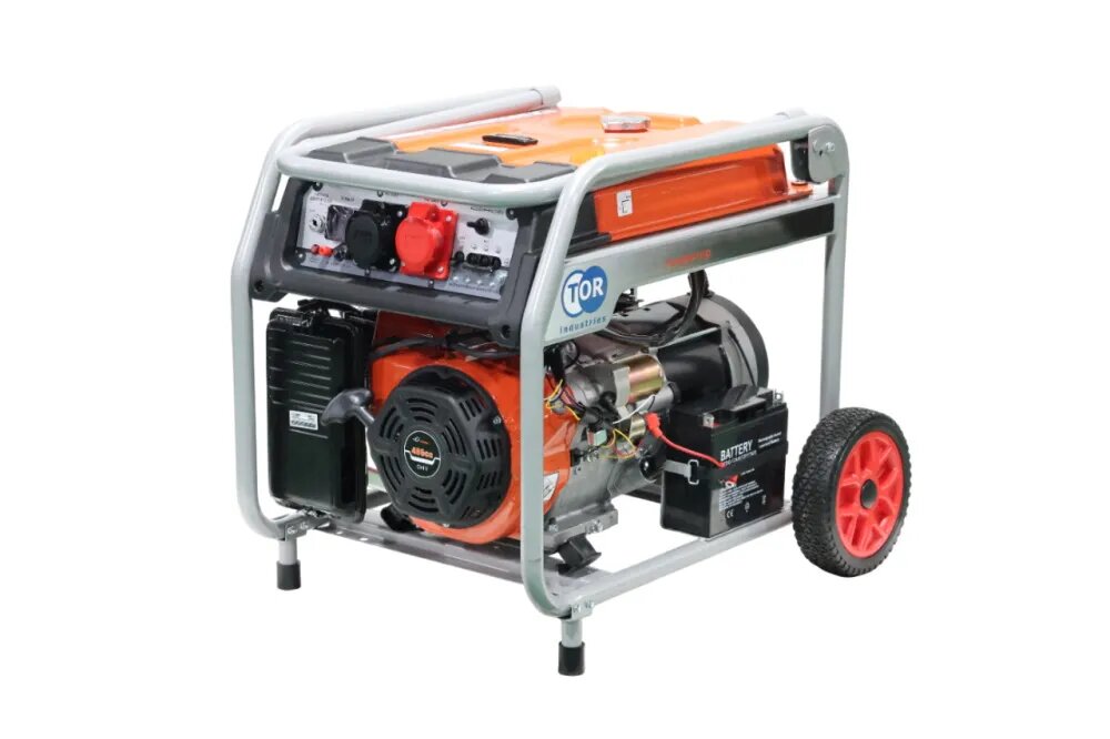 1045856 Генератор бензиновый TOR KM6500HE 5кВт 220В/380В с электростартером