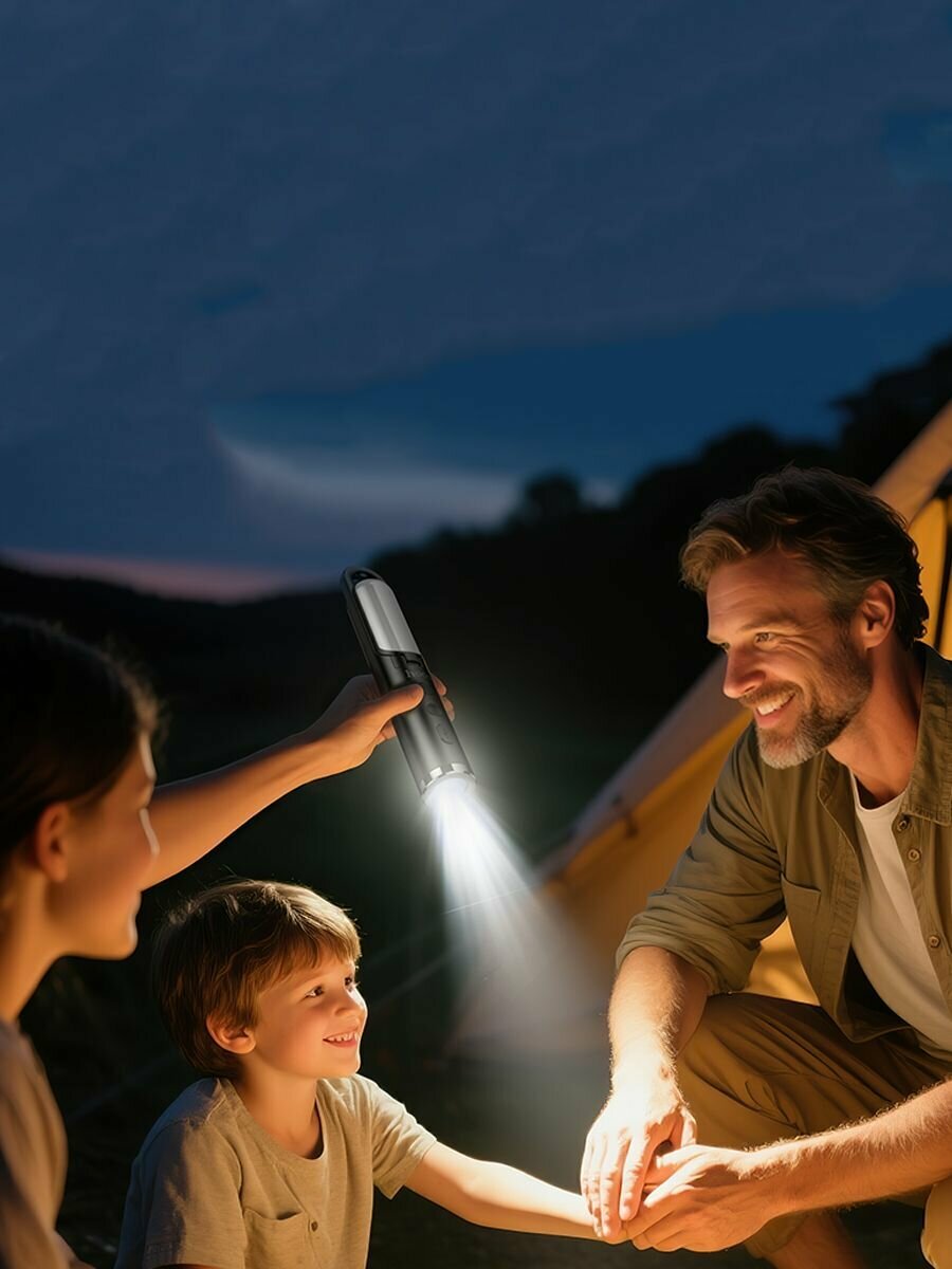 Фонарь Hoco HX13, кемпинговый, туристический, солнечная панель, влагозащита, IP55, черный