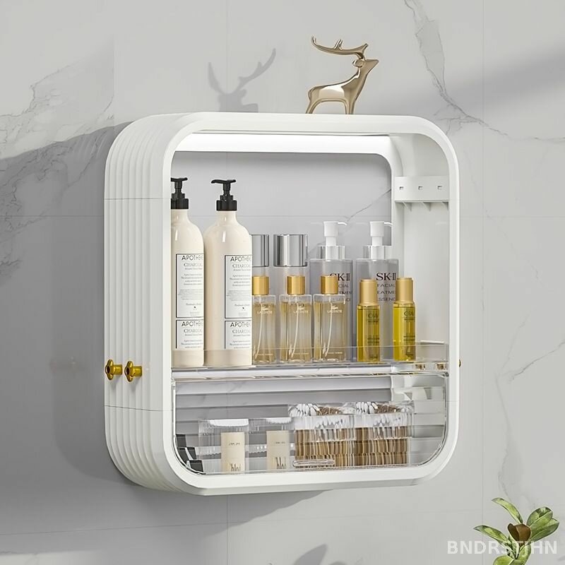 Полка "Прямая", арт-деко, пластик, для ванной, настенная, скрытое крепление