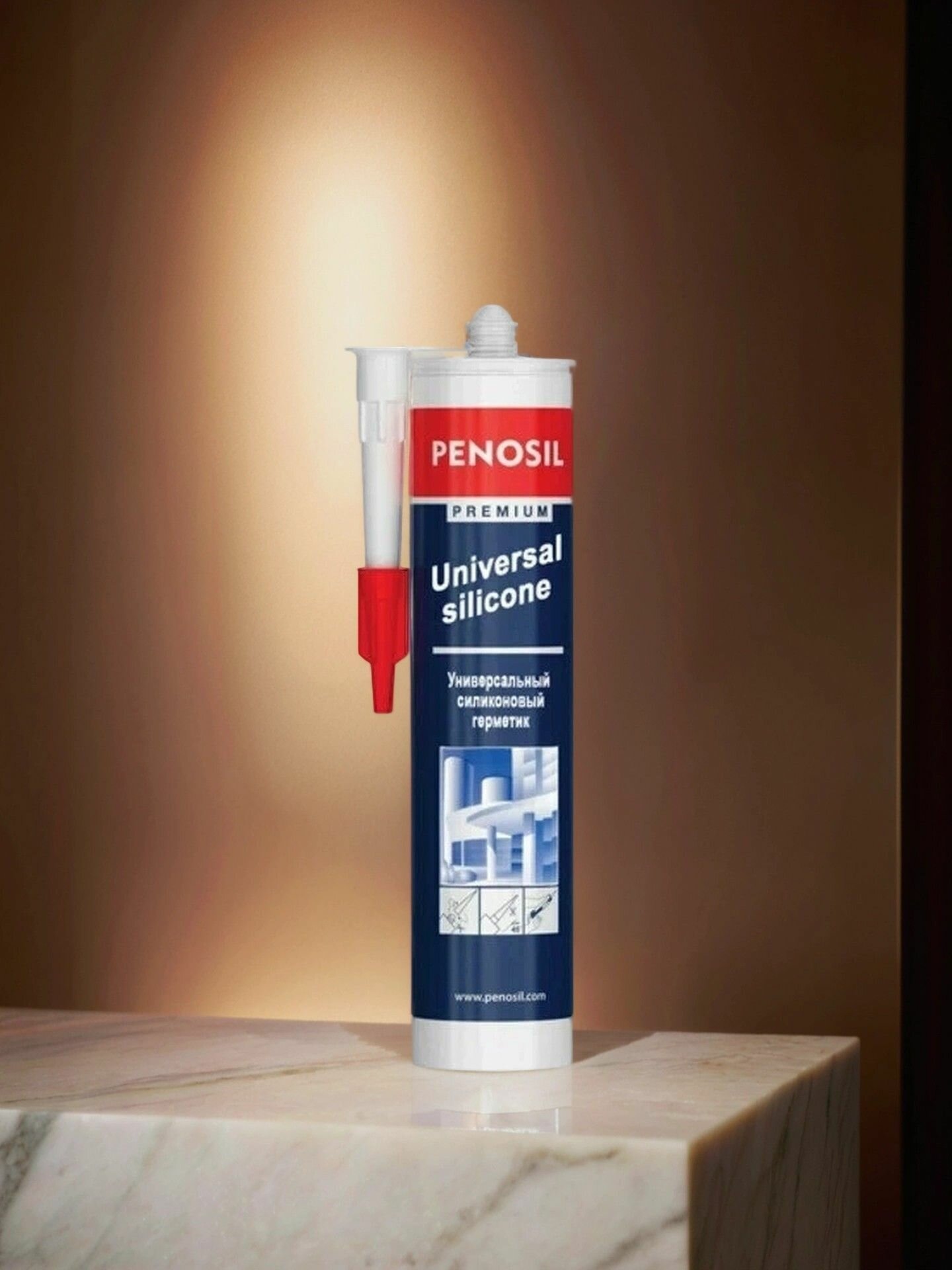 Герметик Penosil U, силиконовый универсальный, белый, 280 ml H4176