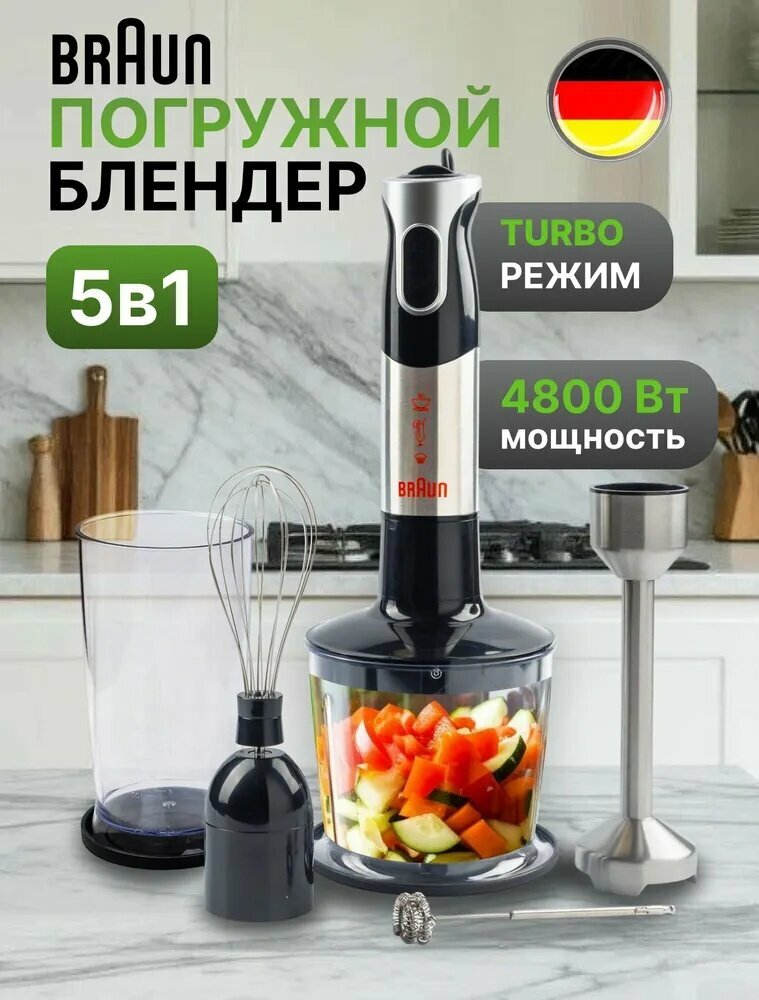 WOW_SHOWROOM Погружной блендер блендербраун, черный, серый металлик