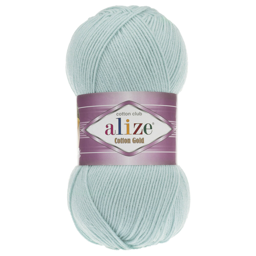 Пряжа для вязания Alize Cotton gold 522 мята 1 моток 100 гр/330 м 55% хлопок, 45% акрил