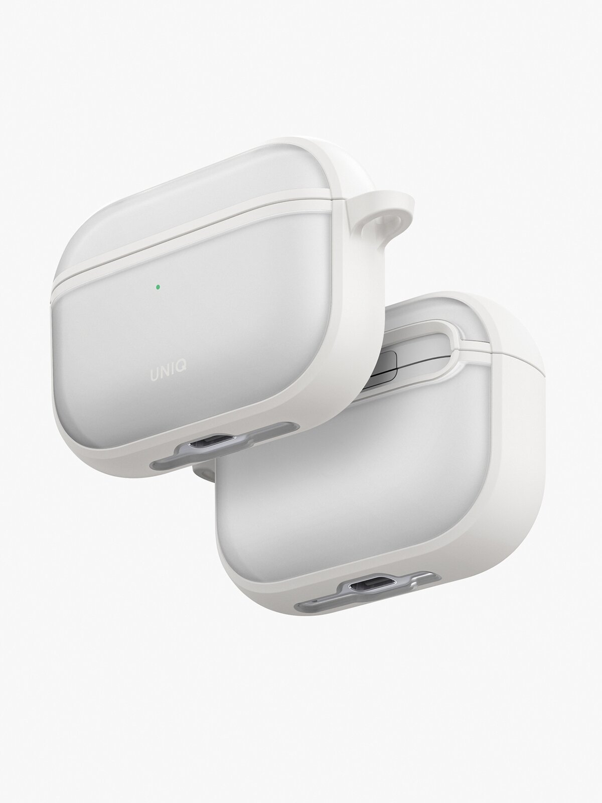 Uniq ударопрочный чехол с карабином для Airpods Pro 3, Veren Shockproof Chalk Frost