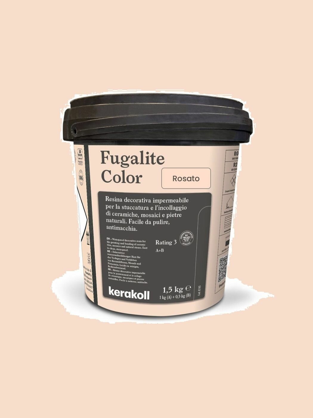 Затирка двухкомпонентная Kerakoll Fugalite Color (1,5кг) Rosato