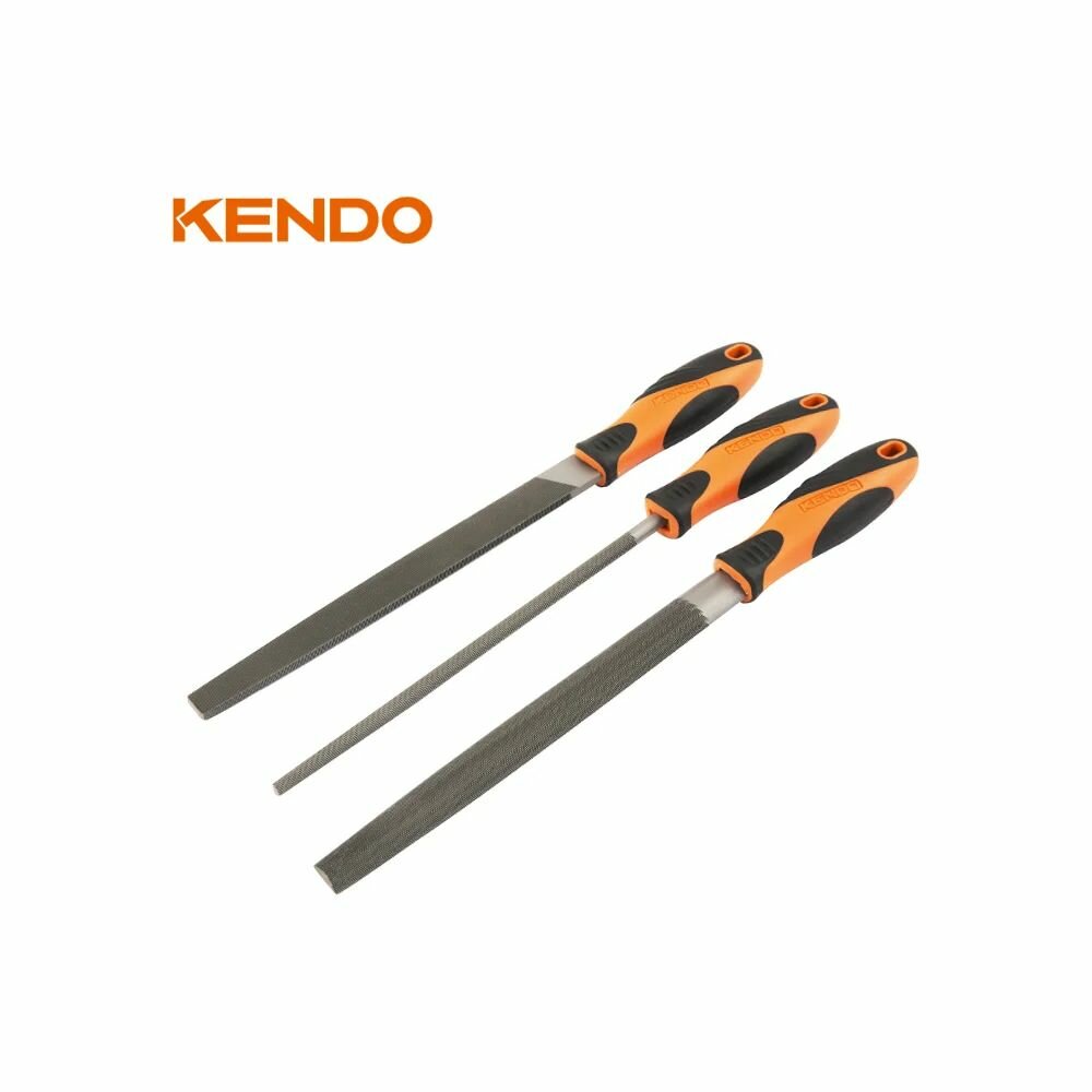 Набор напильников KENDO 3 шт 200 мм 85118
