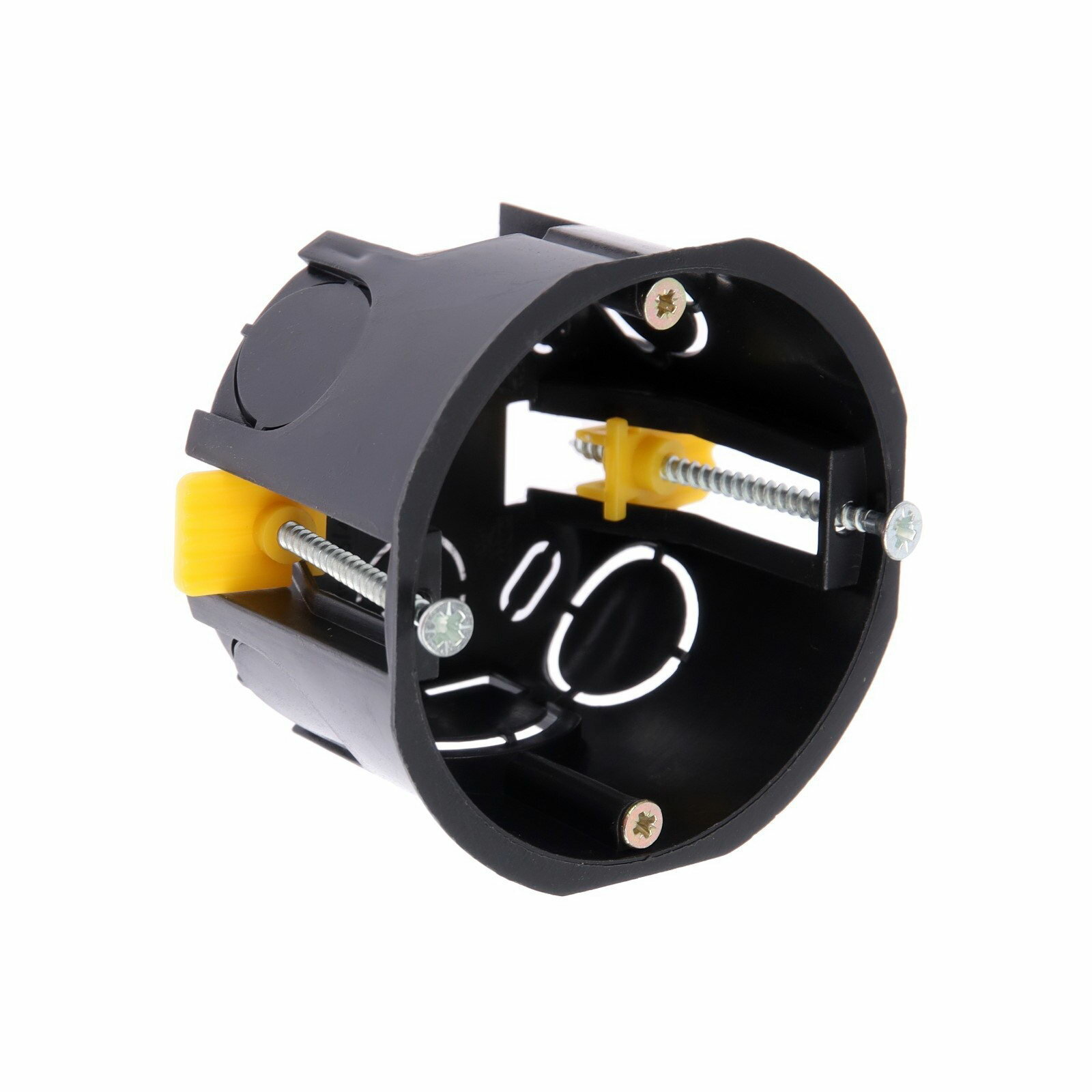 Коробка установочная 68x45 мм, IP20, для полых стен, чёрная, форма: круглая, 6 шт.