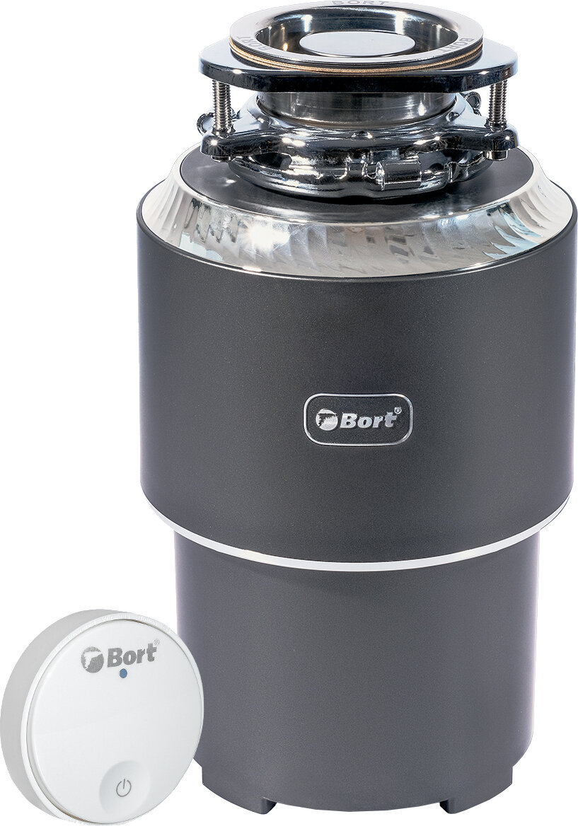 Измельчитель пищевых отходов Bort "Alligator Control", черный