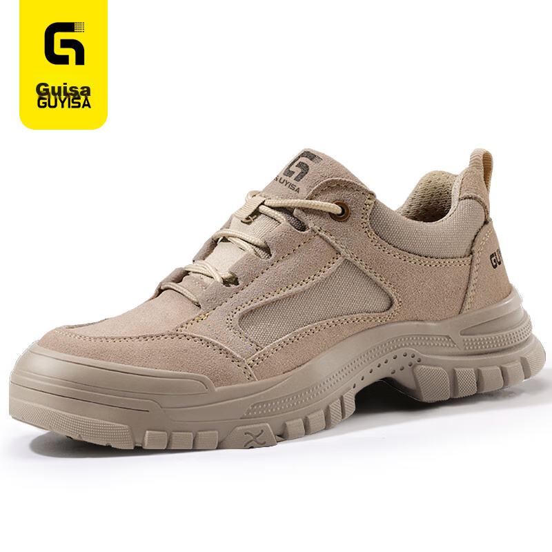 Ботинки мужские GUYISA Safety Shoeswith Steel Toe Cap, Anti-Smashing, Anti-Puncture, Lightweight, Wear-Resistant, Construction Site Work Safety Functional Shoes 3115LBN 46