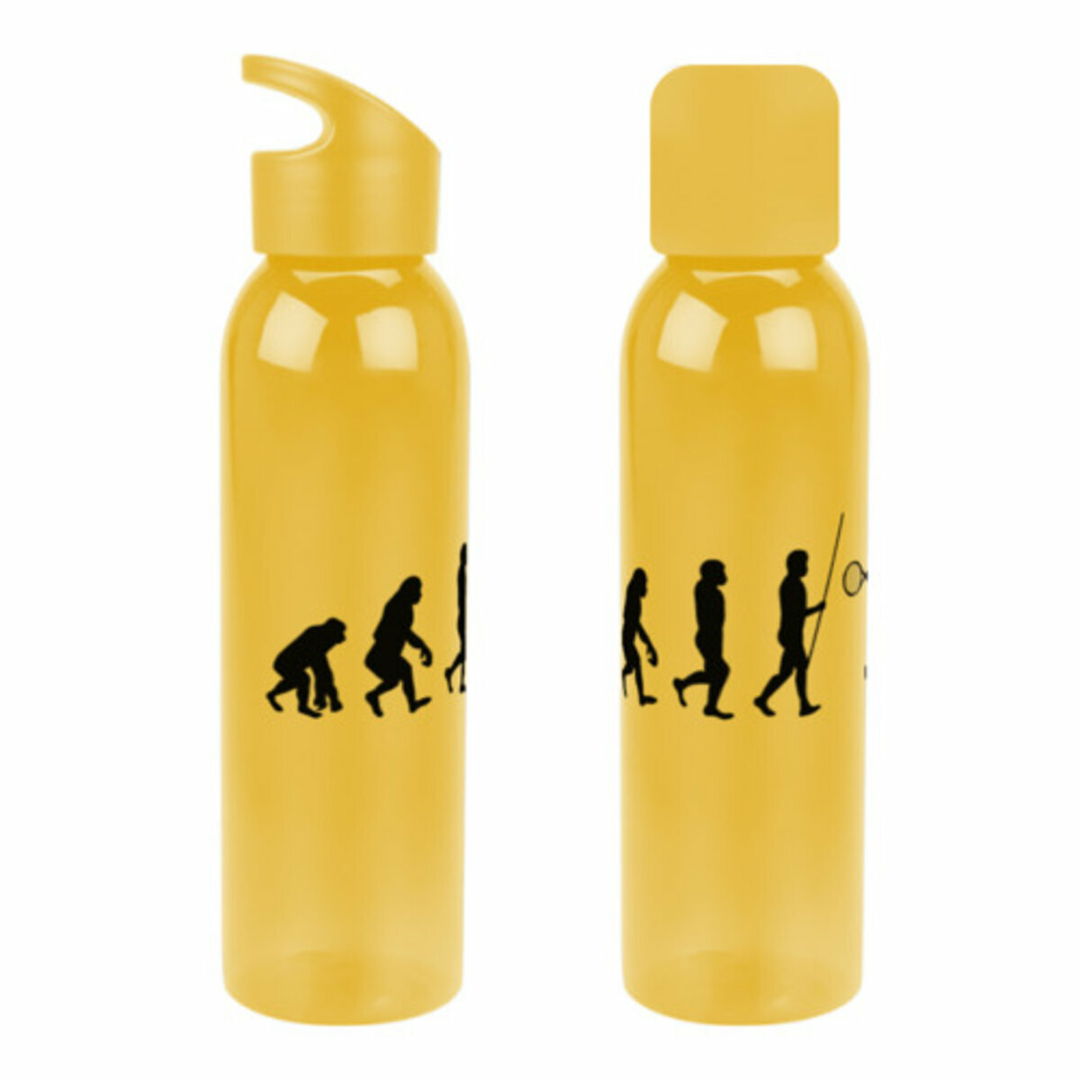 Бутылка для воды «Эволюция теннисиста большой теннис спорт tennis» (желтый)