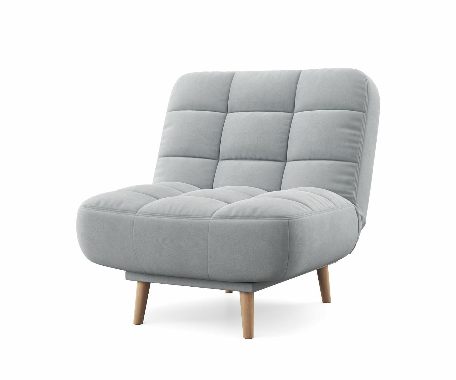 Кресло кровать раскладное Бадди книжка 100x98х97, светло-серый ультра дав