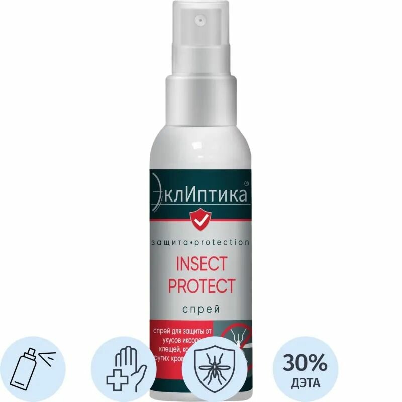 Спрей защитный от клещей и др кровососущих ЭклИптикаINSECT PROTECT,100мл