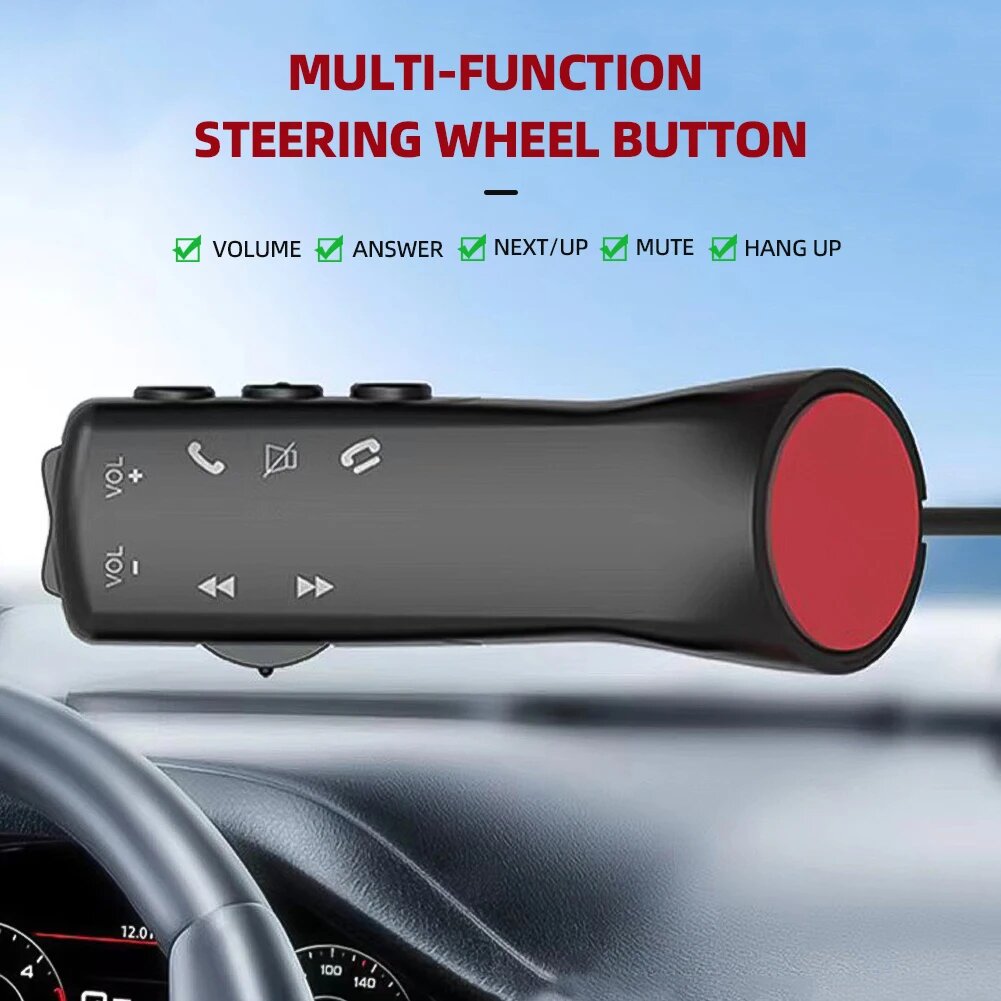 Универсальная Кнопка рулевого колеса, пульт дистанционного управления, автомагнитола, GPS-навигация, DVD, 2 Din, Android, проводной пульт дистанционного управления, 7 клавиш