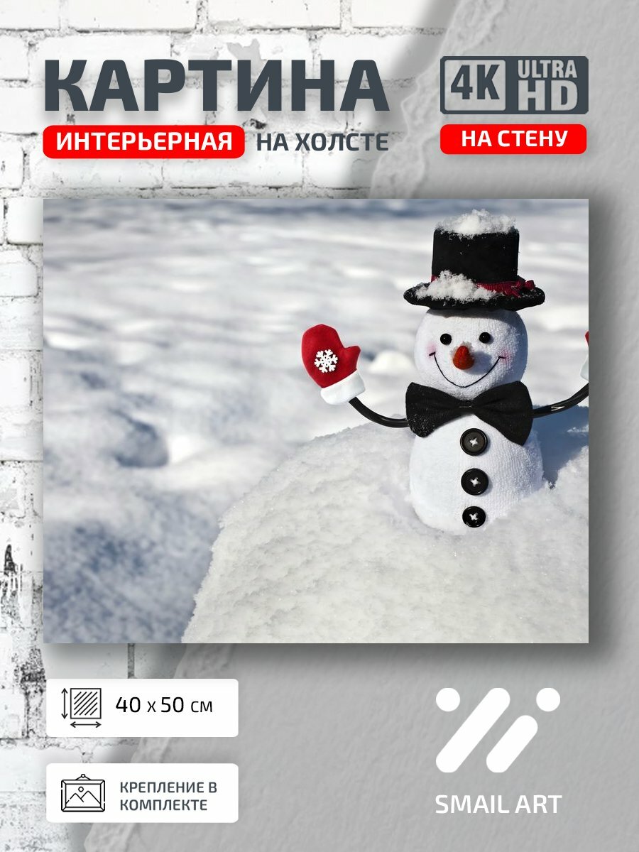 Картина на холсте интерьерная 40 на 50 на стену Зима Mood для спальни атмосфера интерьер